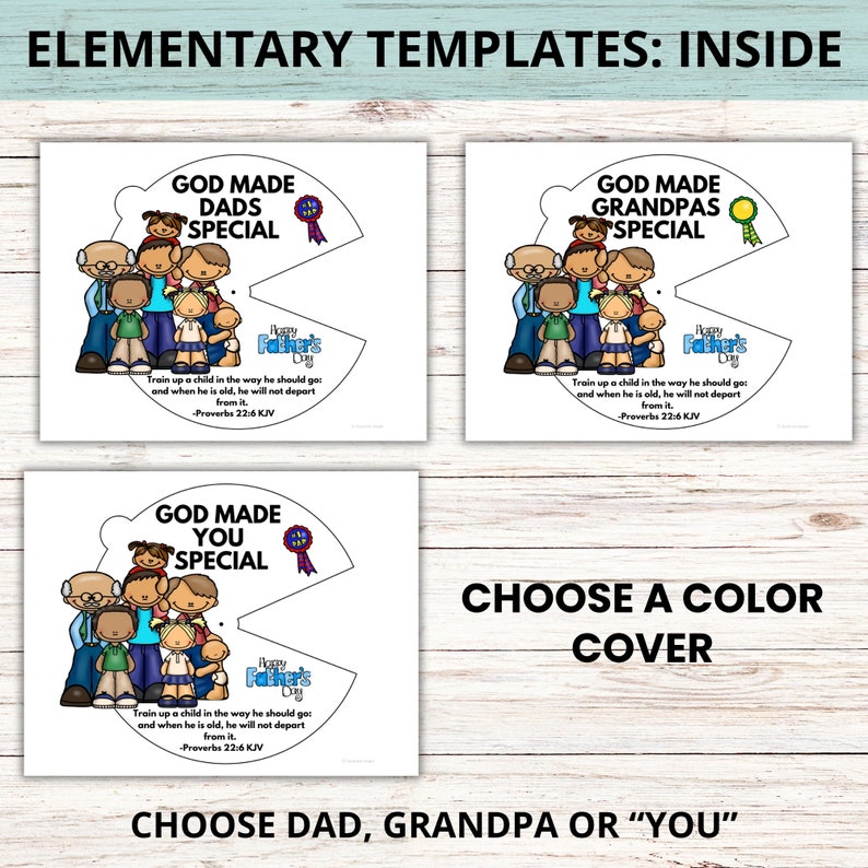 Fathers Day Church Craft for Dad: God Made Dads Special Bible Wheel ...