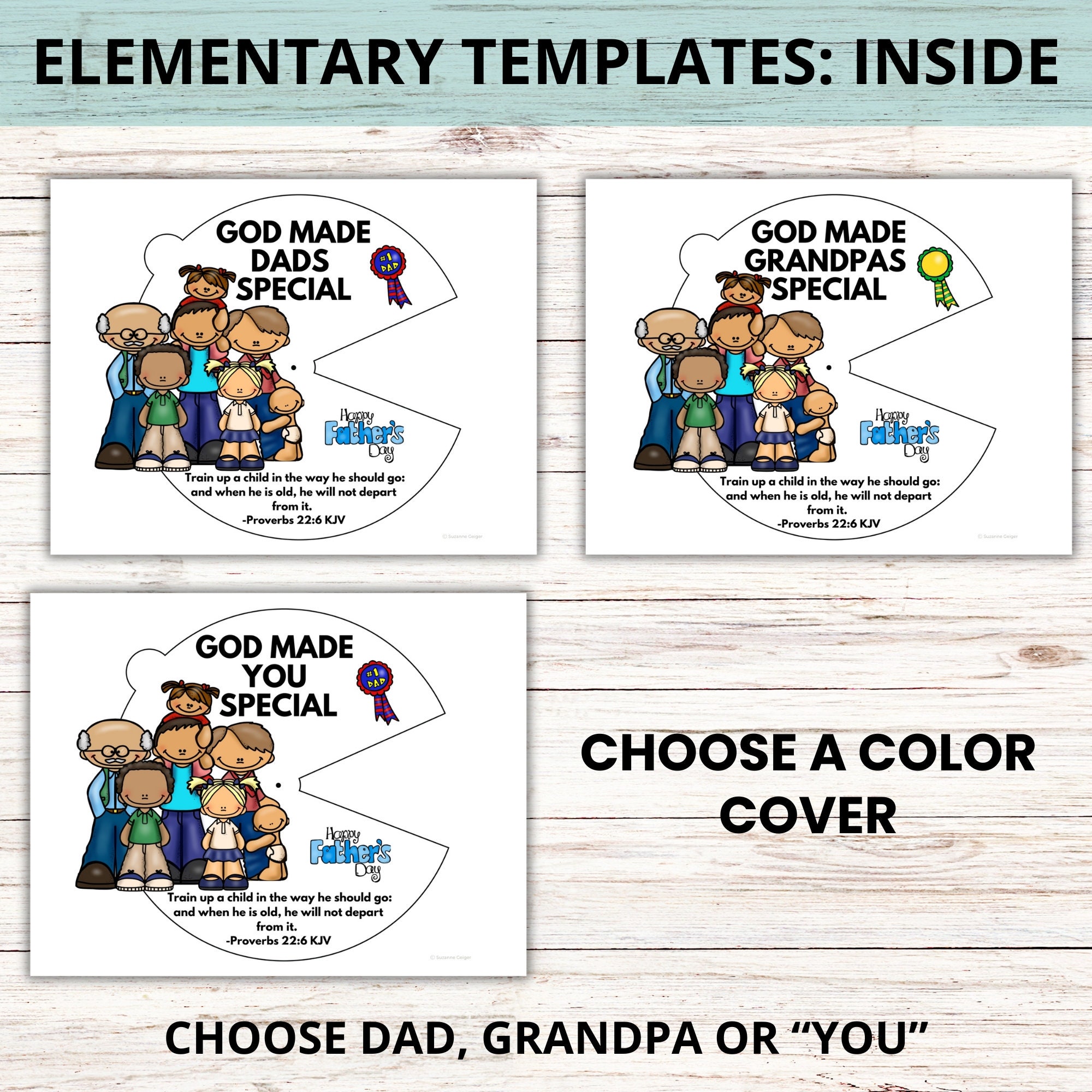 Fathers Day Church Craft for Dad: God Made Dads Special Bible Wheel ...