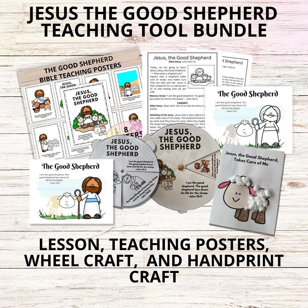 The Good Shepherd Bible Teaching Posters, John 10 Bible Wheel Craft ...