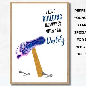 Fathers Day Footprint Printable Craft Gift for Dad, DIY Dad Keepsake ...