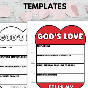 Valentine's Day Bible Lesson Craft, Christian Valentine's God's Love ...