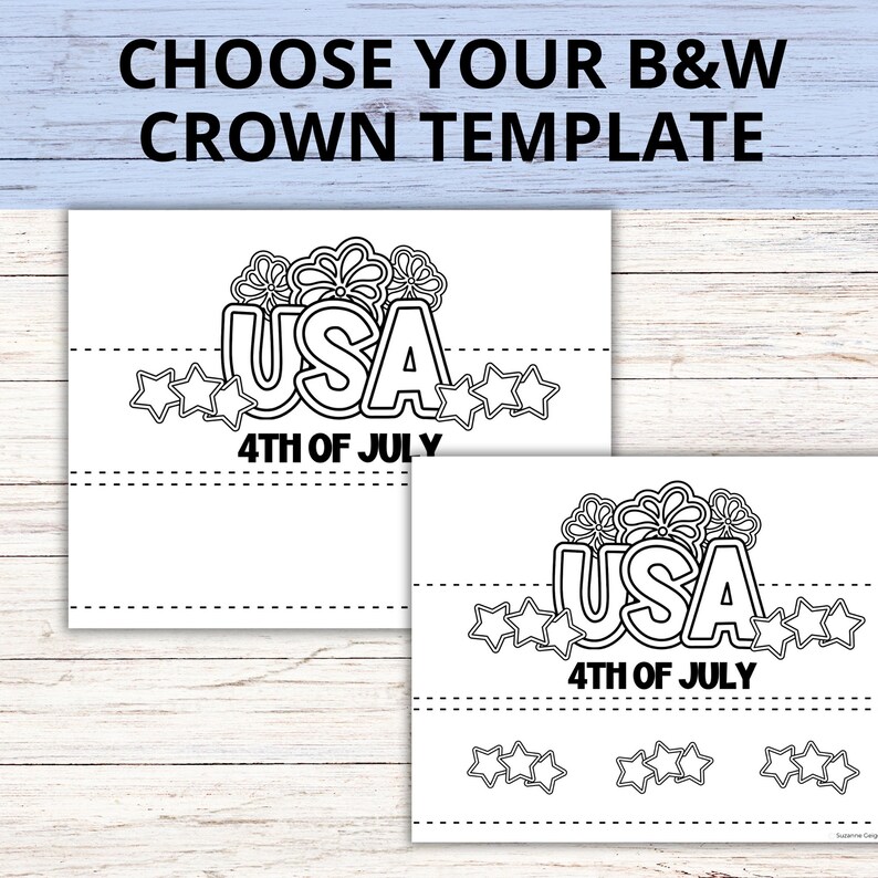 4th of July Crown Craft Activity Printable, Celebrate Independence Day ...