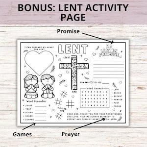 Lent Bible Lesson, Lent Preparation Lesson for Kids, Jesus 40 Days in ...