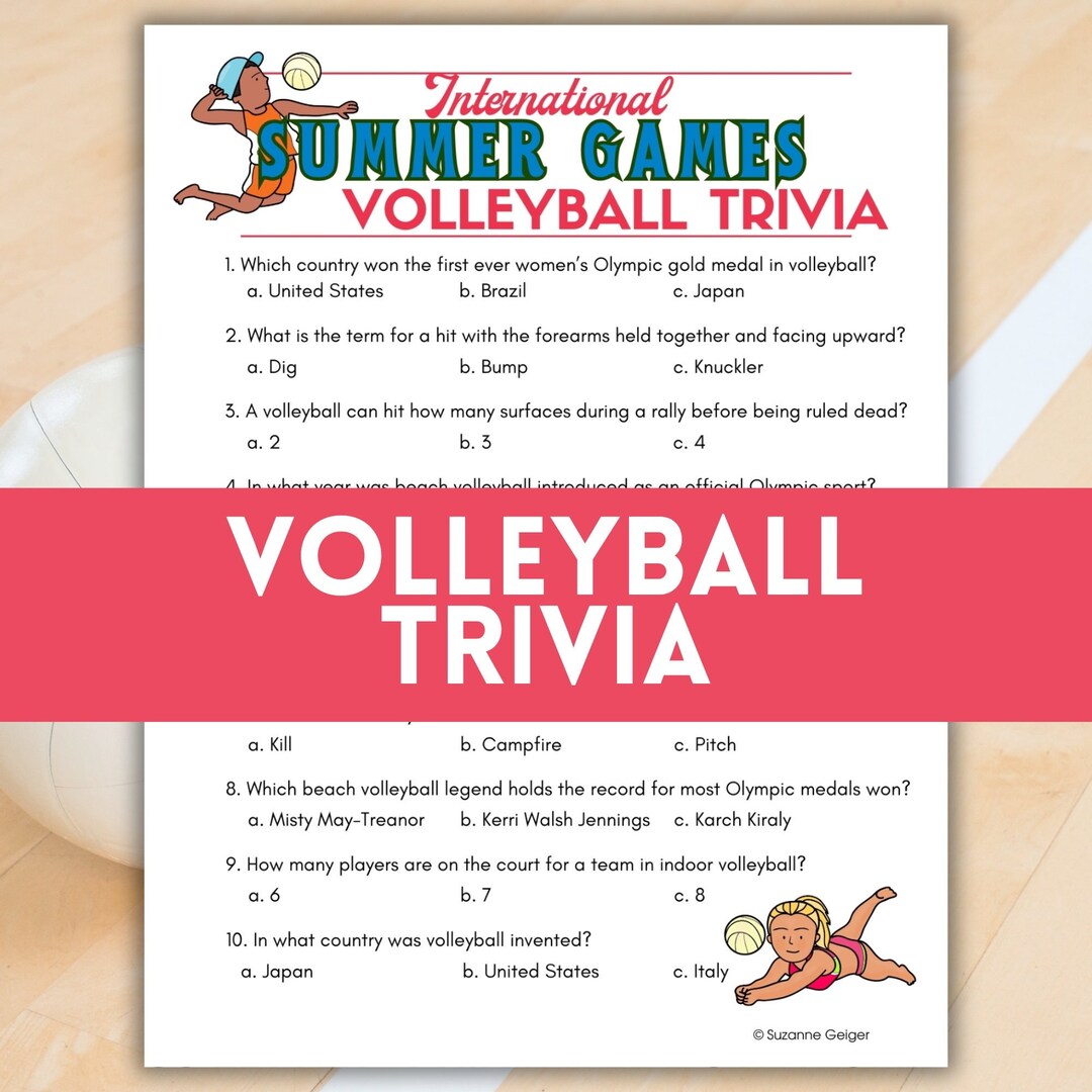 Volleyball Trivia Game, Volleyball Summer Games 2024, Volleyball Club ...