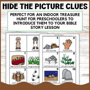 Ten Plagues of Egypt Bible Lesson Scavenger Hunt Activity Prek, Sunday ...