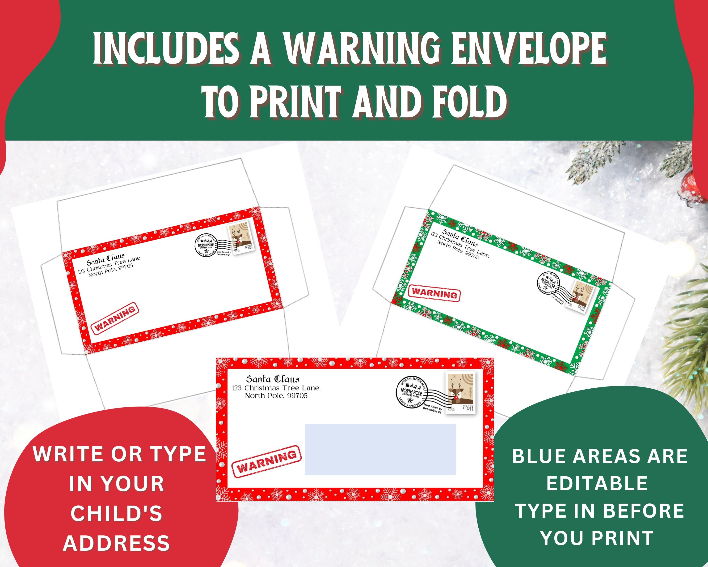 Christmas Letters From Santa Bundle, Editable Santa Naughty and Nice ...