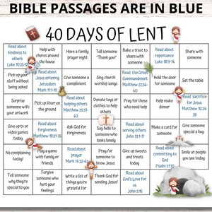 Lent Calendar 2025, 40 Days of Prayer Lent, Lenten Calendar for Kids ...