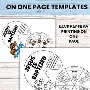 Jesus is Baptized Bible Wheel Craft, Matthew 3:1-17 Bible Coloring ...