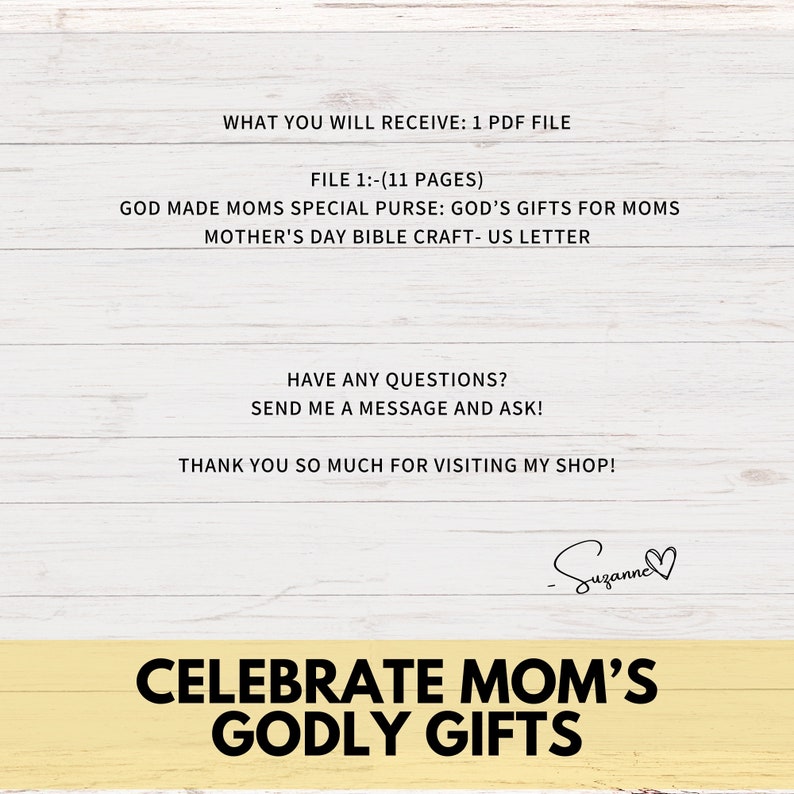 Mothers Day Bible Purse Craft for Sunday School, God Made Moms Special ...