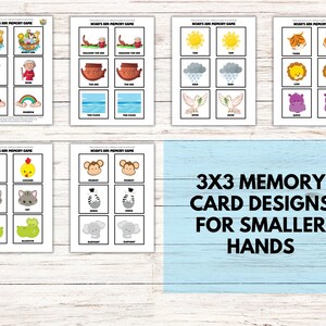 Noah's Ark Bible Memory Match Cards for Kids, Memory Game for Toddlers ...