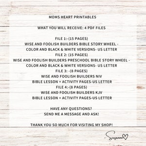 Parable of the Wise and Foolish Builders Sunday School Bible Lesson and ...