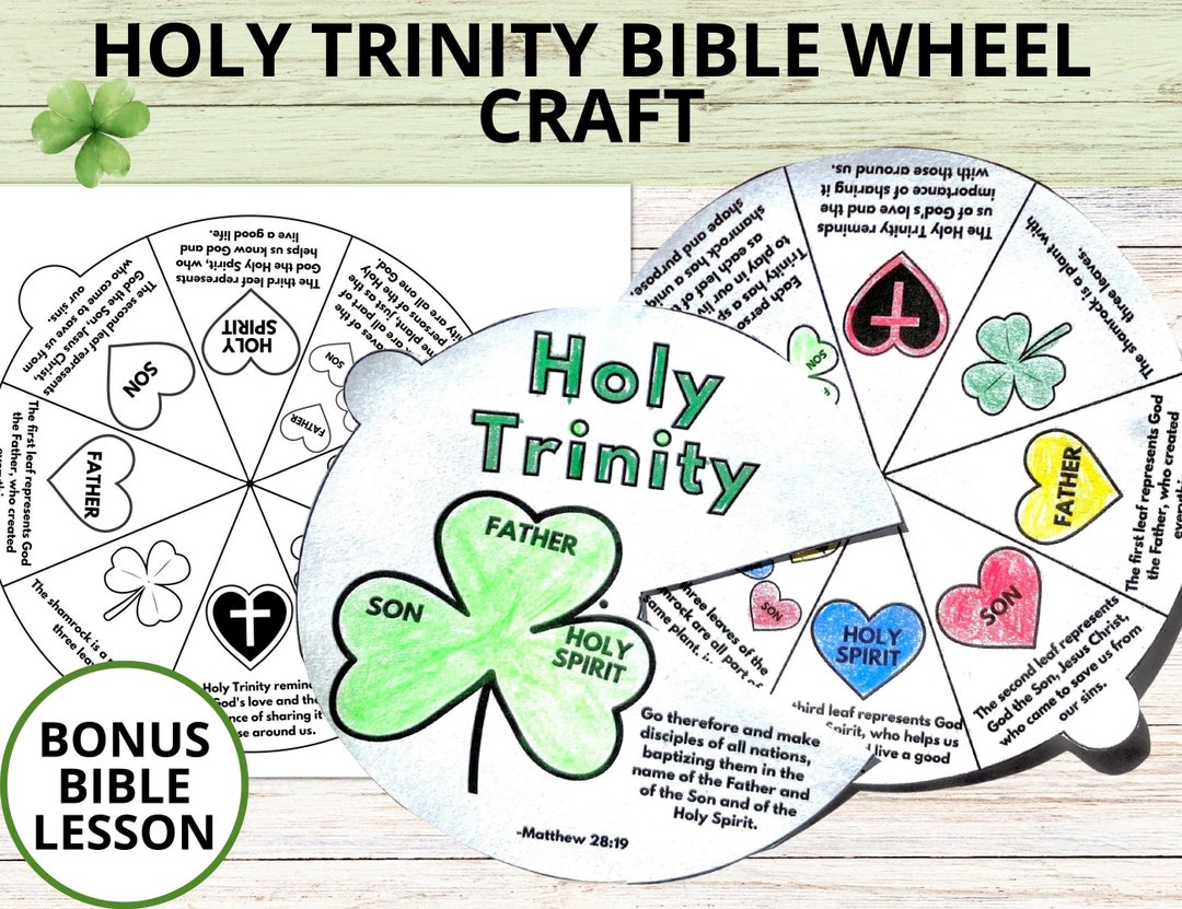 St. Patricks Day Sunday School Craft, Holy Trinity Bible Coloring Wheel ...