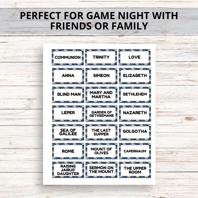 New Testament Bible Charades Game, Bible Game for Kids and Adults ...