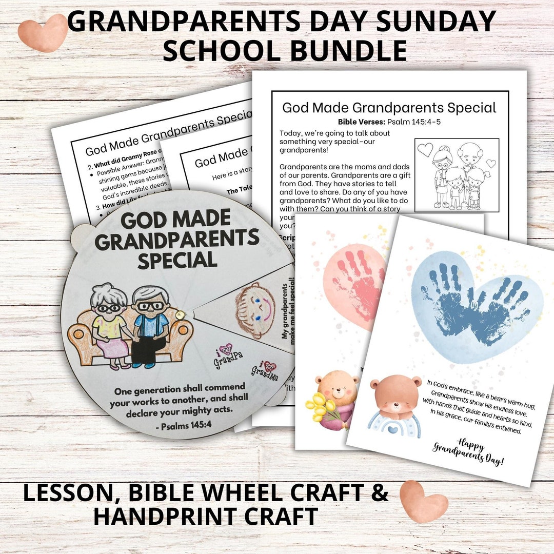Grandparents Day Sunday School Printable Bundle, Grandparents Bible ...