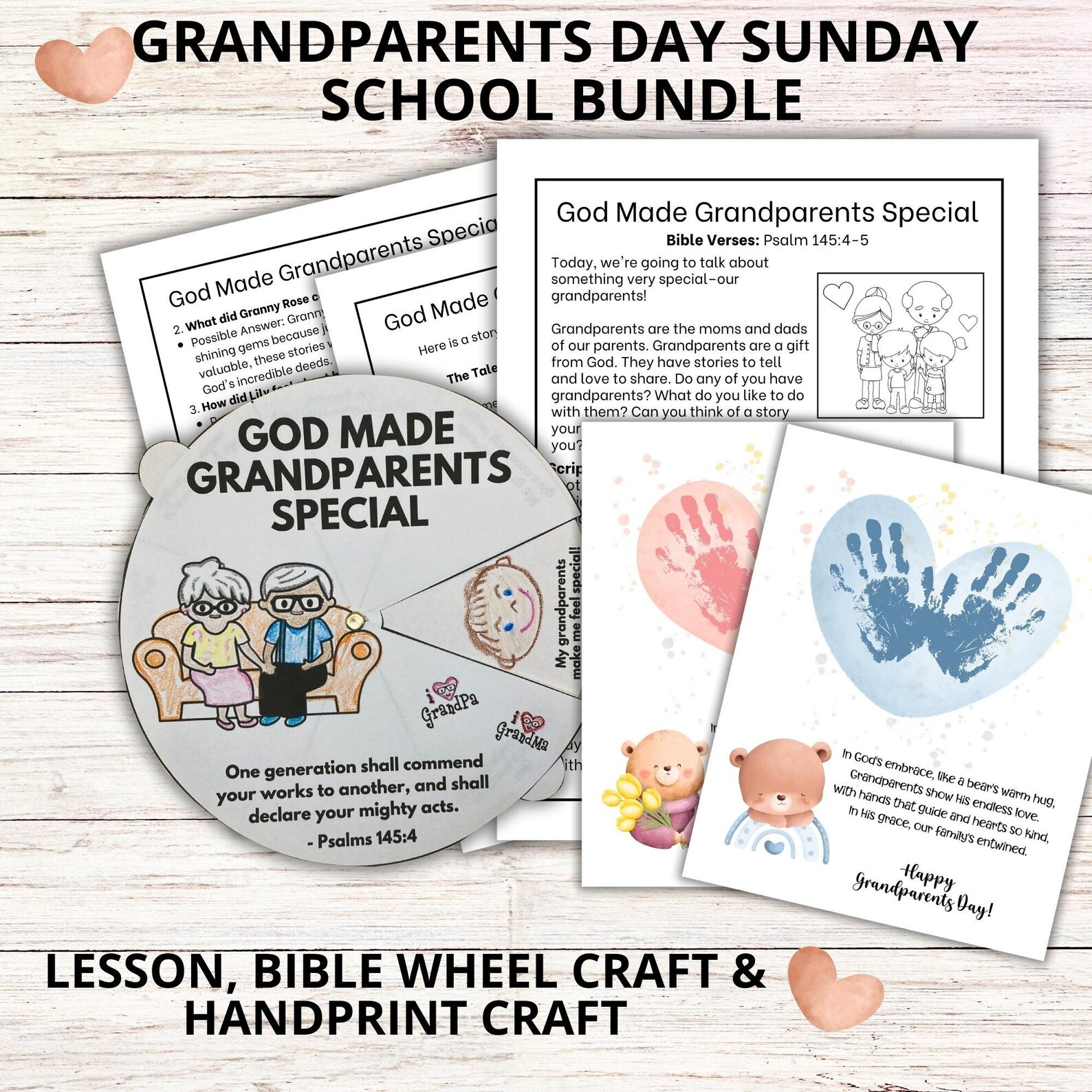 Grandparents Day Sunday School Printable Bundle, Grandparents Bible ...