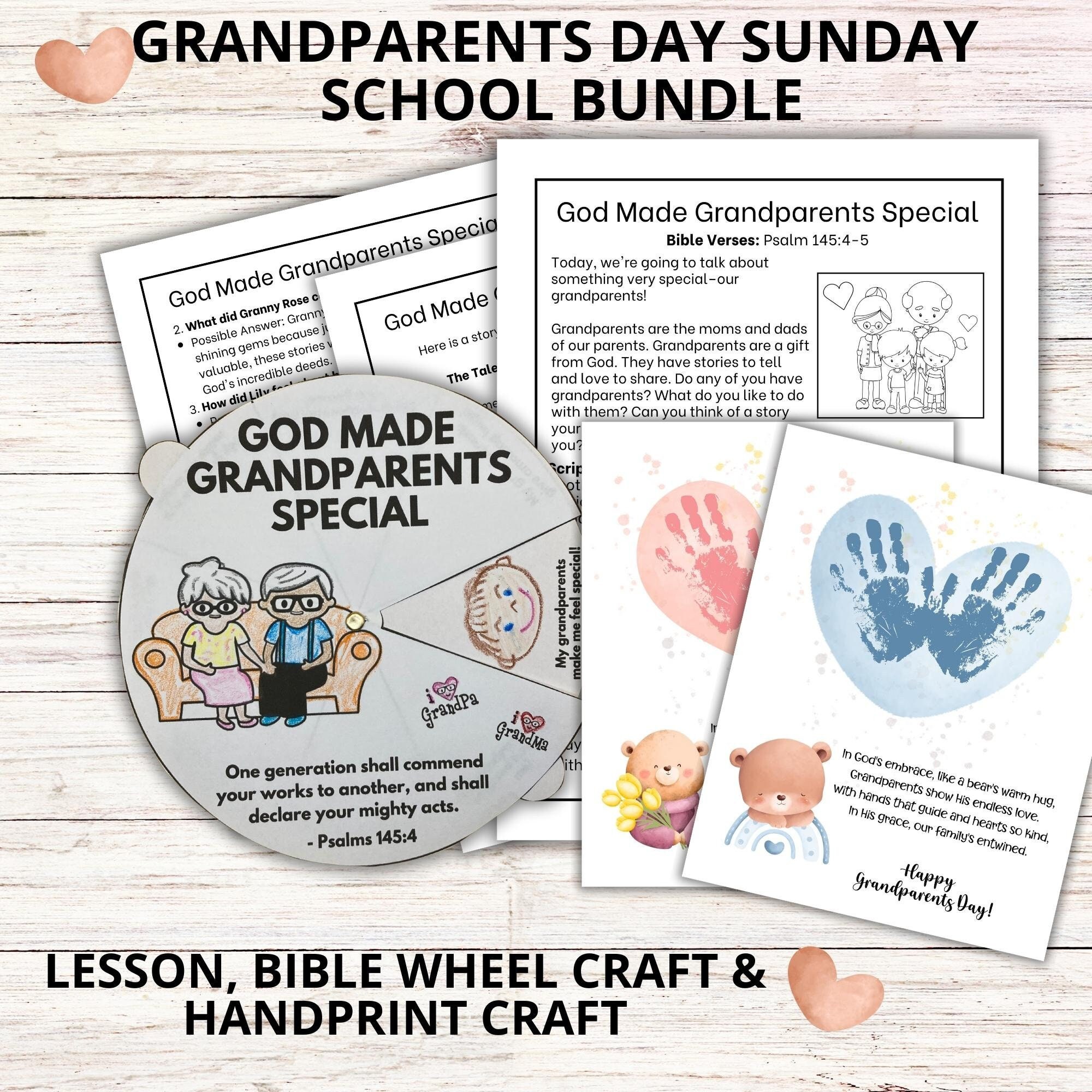 Grandparents Day Sunday School Printable Bundle, Grandparents Bible ...