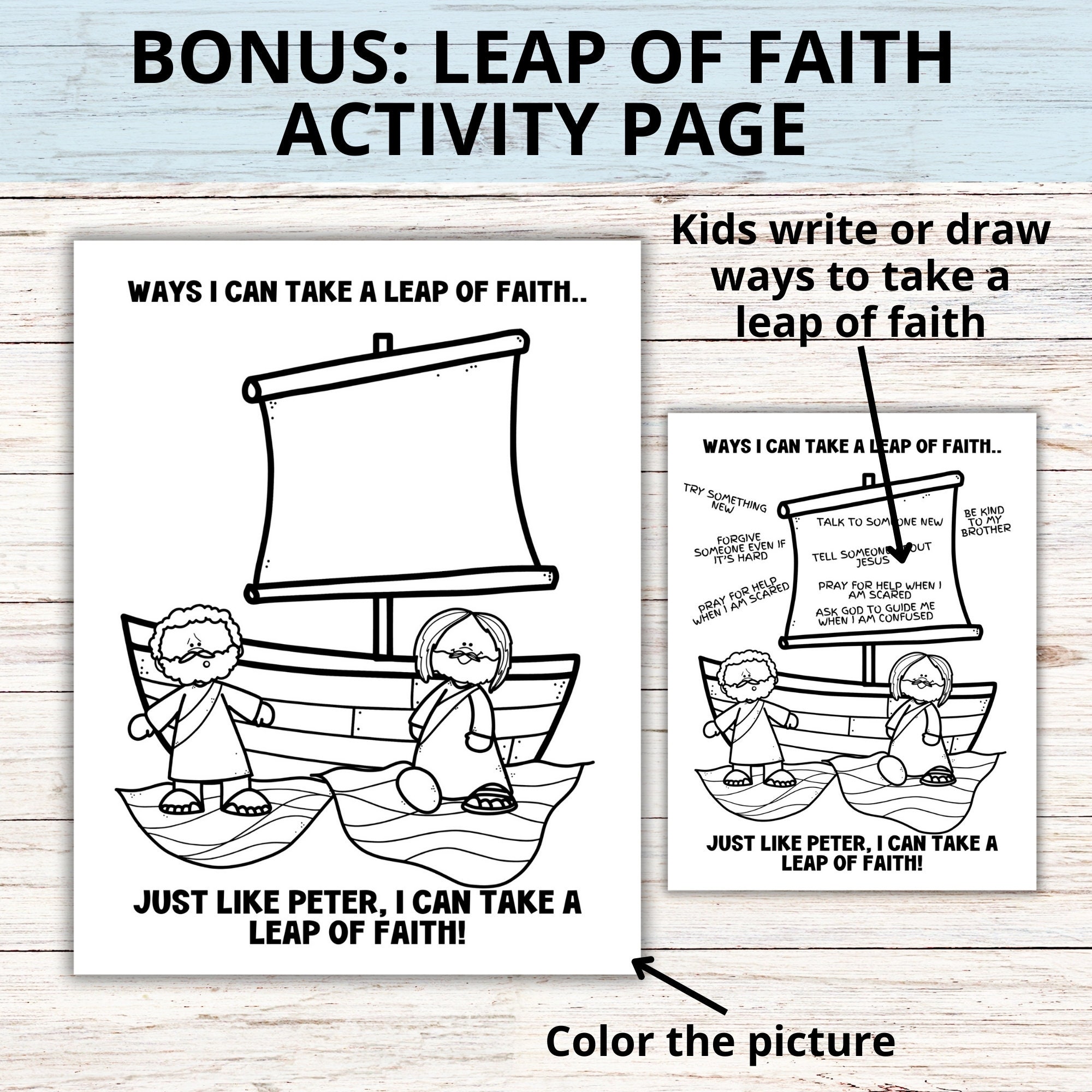 Leap Day Leap of Faith Bible Lesson for Kids, Jesus and Peter Walk on ...