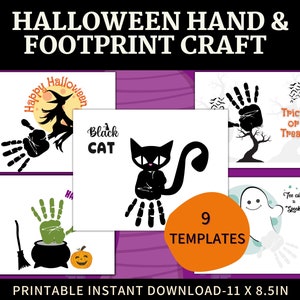 Halloween Handprint Craft | October Preschool Handprint Activity ...