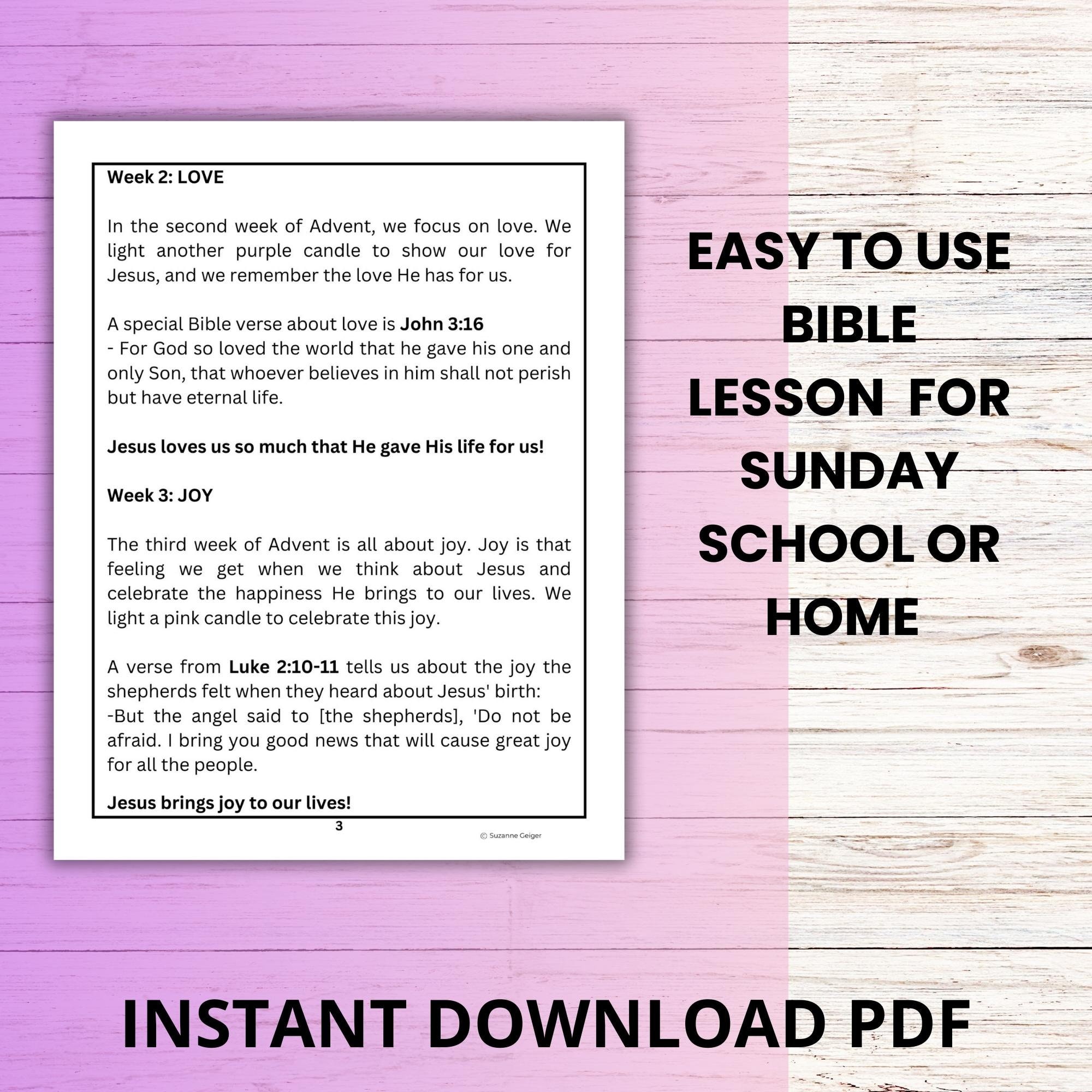 Advent Bible Lesson and Advent Wreath Coloring Christmas Craft Activity ...