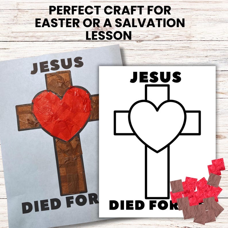 Jesus Died for Me Easter Cross Bible Lesson Craft, Christian Easter ...