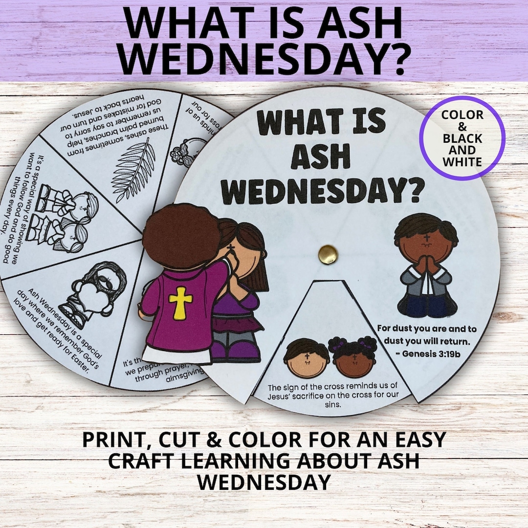 Ash Wednesday Craft, Lent Bible Coloring Wheel, Ash Wednesday Bible ...