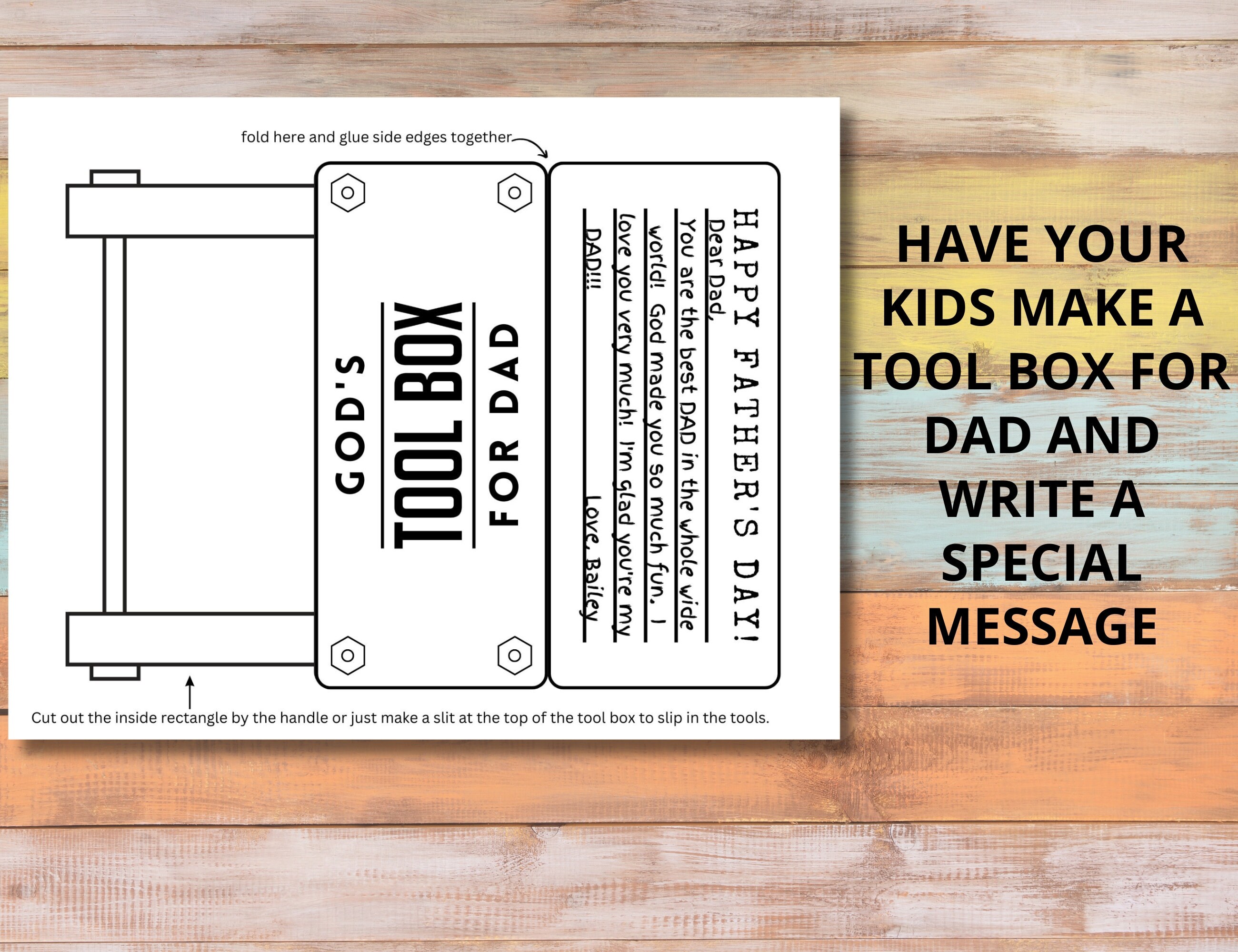 Toolbox for Dad Fathers Day Bible Craft Sunday School Bible - Etsy ...