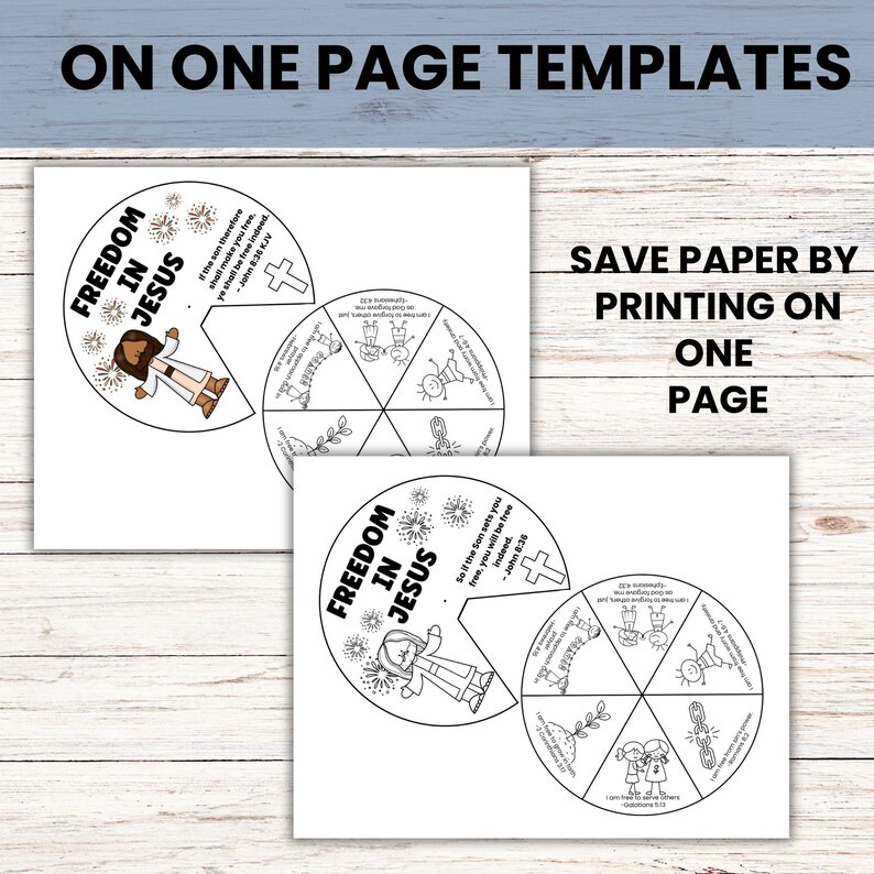 July 4th Bible Wheel Craft Lesson, Freedom in Jesus 4th of July Bible ...