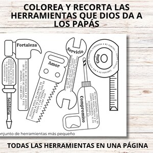 Toolbox for Dad Fathers Day Bible Craft Spanish, Sunday School Bible ...