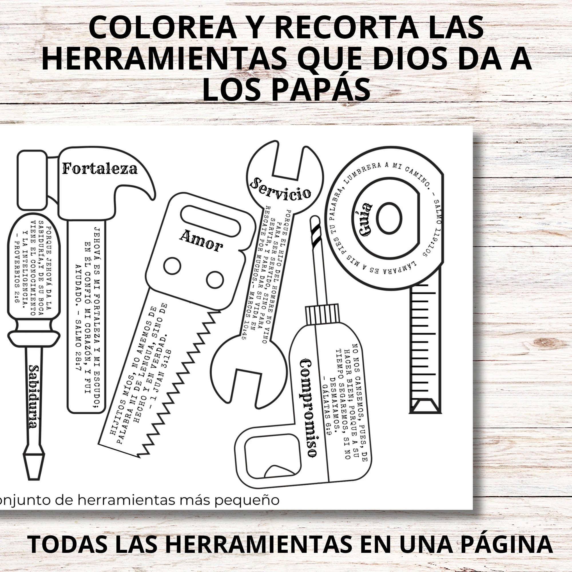 Toolbox for Dad Fathers Day Bible Craft Spanish, Sunday School Bible ...