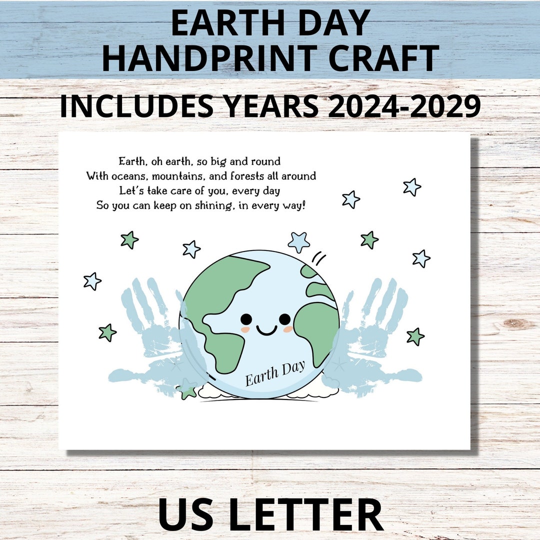 Earth Day Handprint Craft, Spring Happy Earth Day Handprint Art for ...