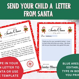 Christmas Letters From Santa Bundle, Editable Santa Naughty and Nice ...