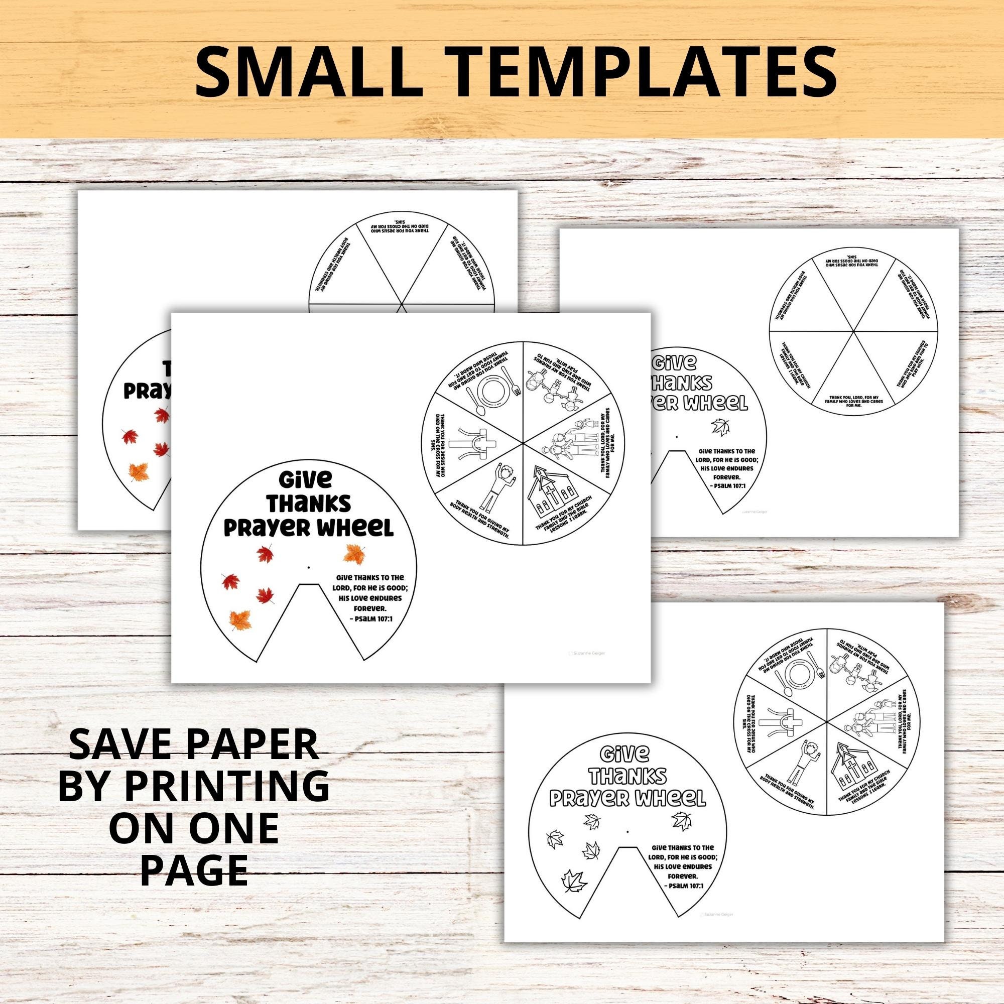 Give Thanks Thanksgiving Prayer Coloring Wheel, Sunday School Gratitude ...