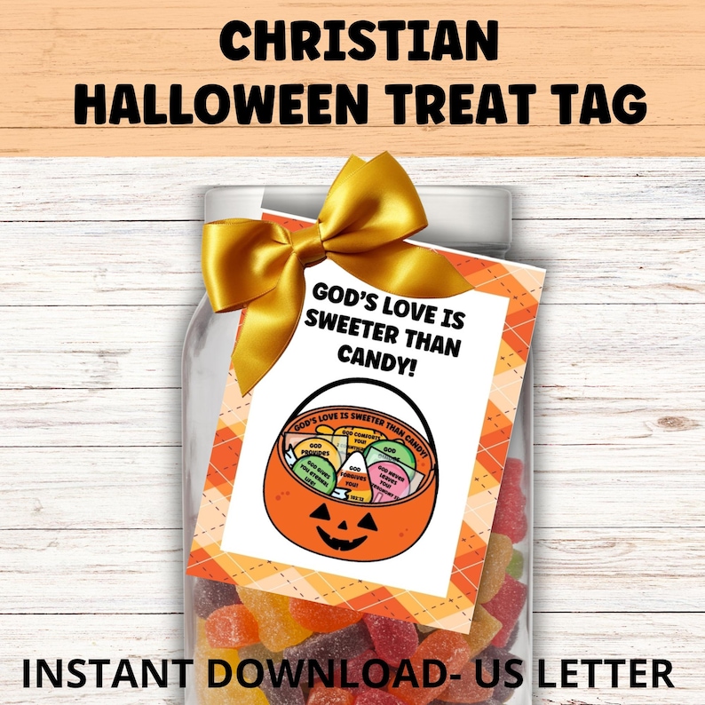 Christian Halloween Bible Treat Tags, Church Harvest Carnival Treat Bag ...