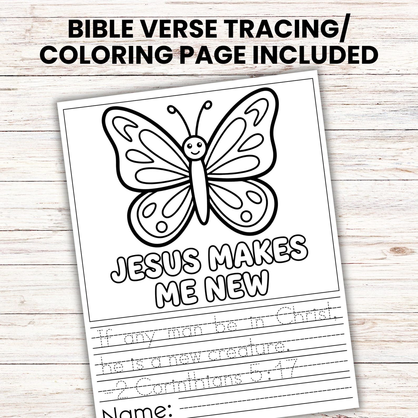 Jesus Makes Me New Torn Paper Bible Craft, Spring New Creation 2 ...