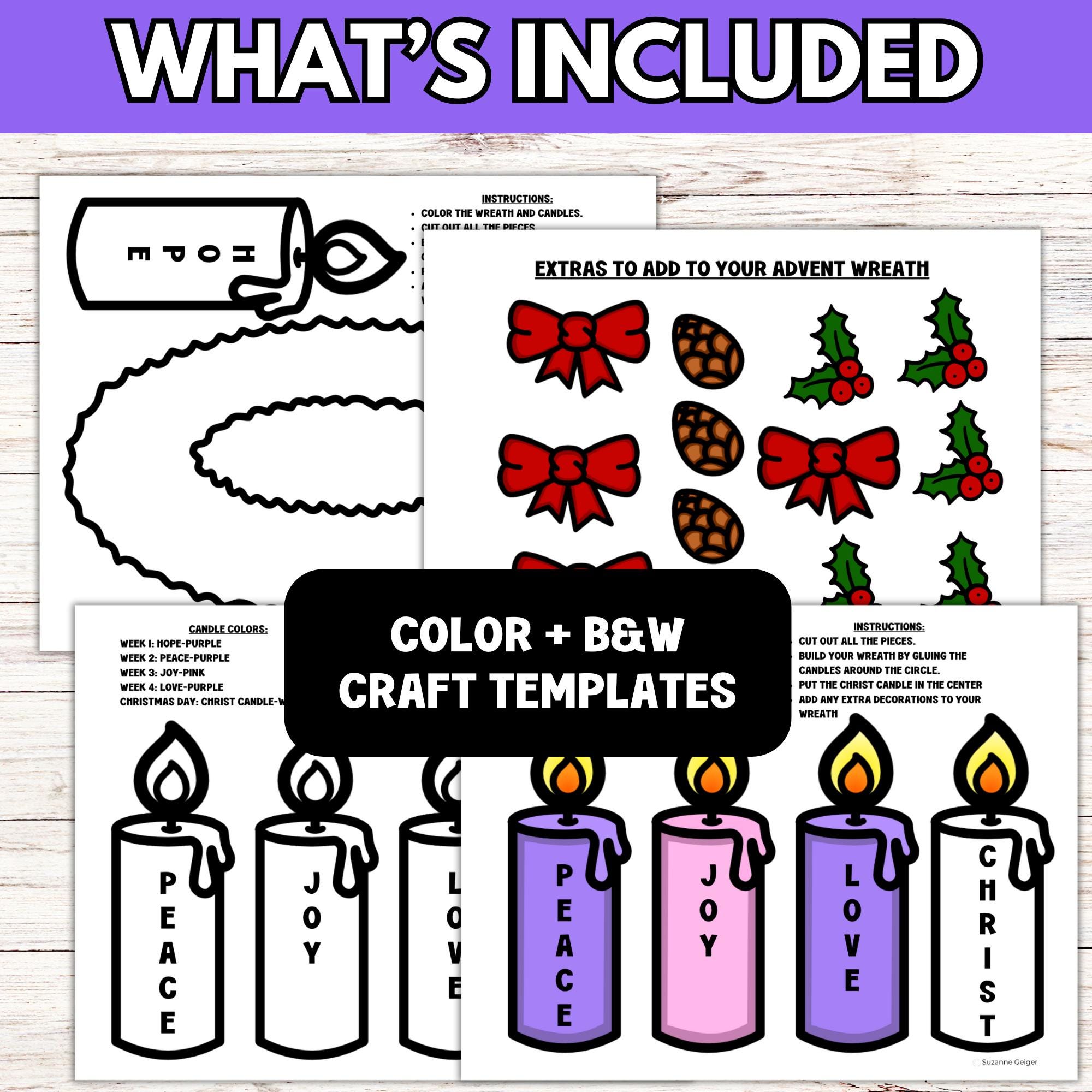 Build an Advent Wreath Craft and Devotion Printable for Kids, Christian ...