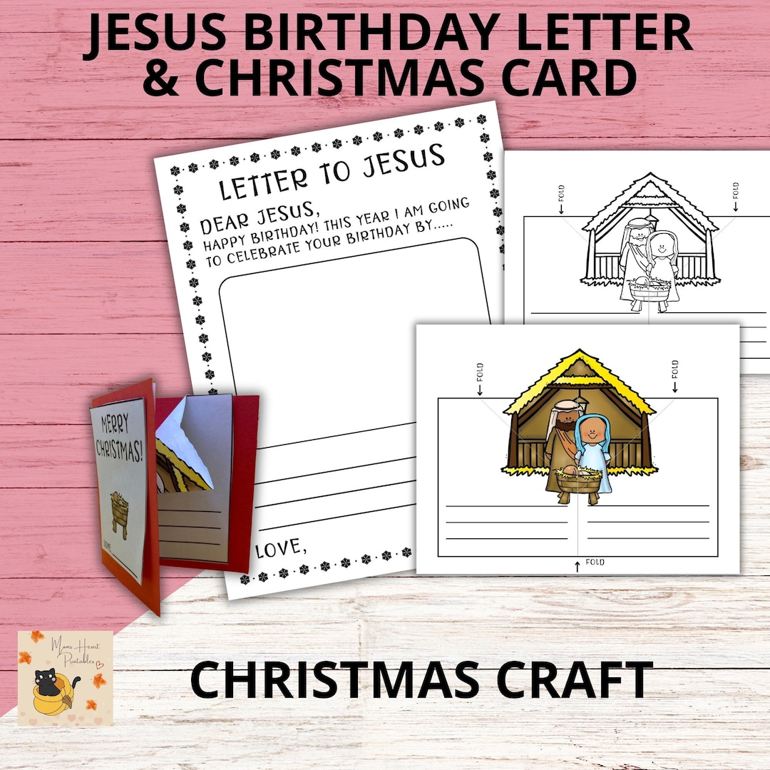 Happy Birthday Jesus Letter Activity, Kids Letter and Christian ...