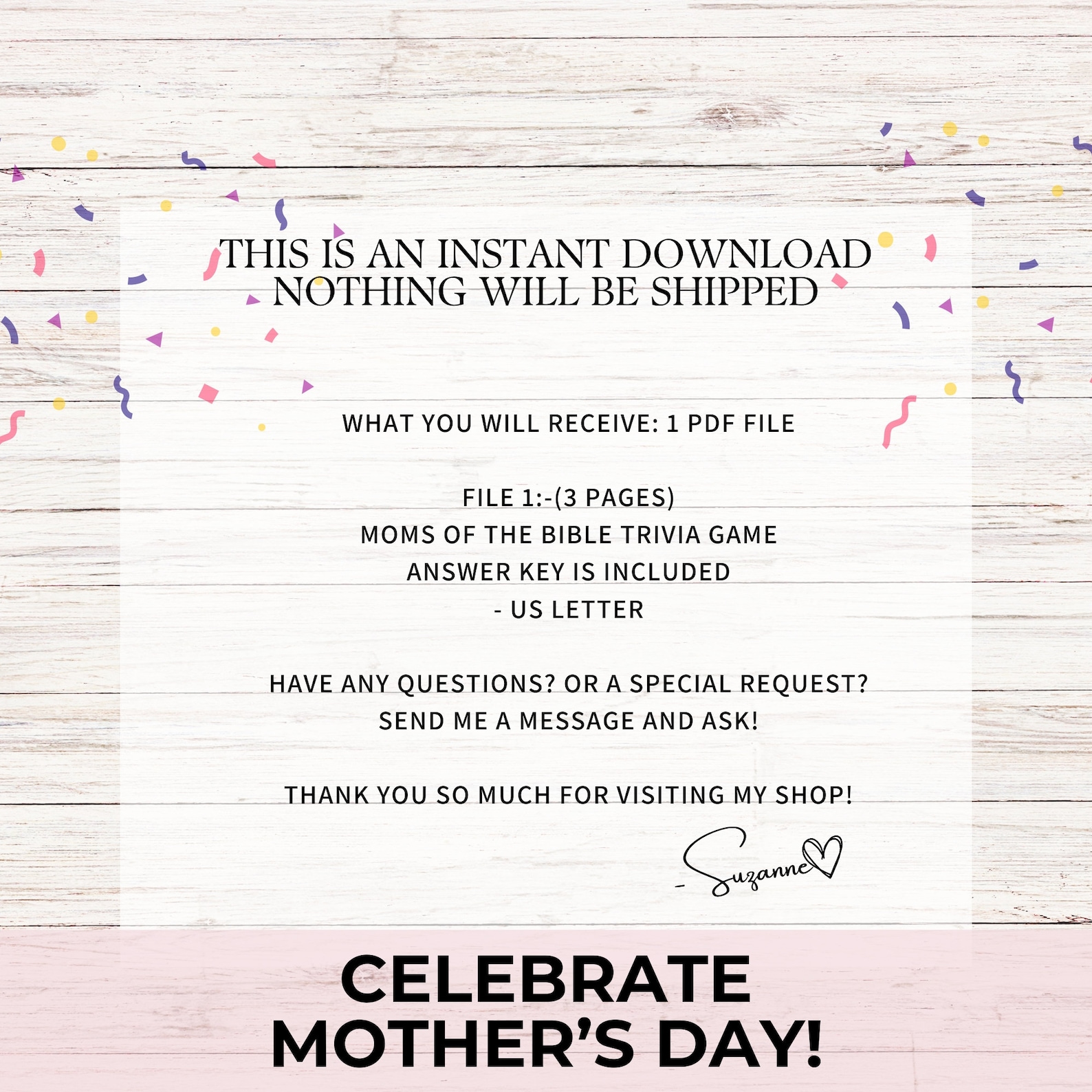 Mothers Day Mothers of the Bible Trivia for Church and Bible Study ...