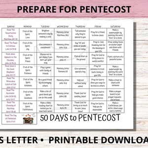 Pentecost Activity Calendar for Kids, Fruit of the Spirit Study, Faith ...