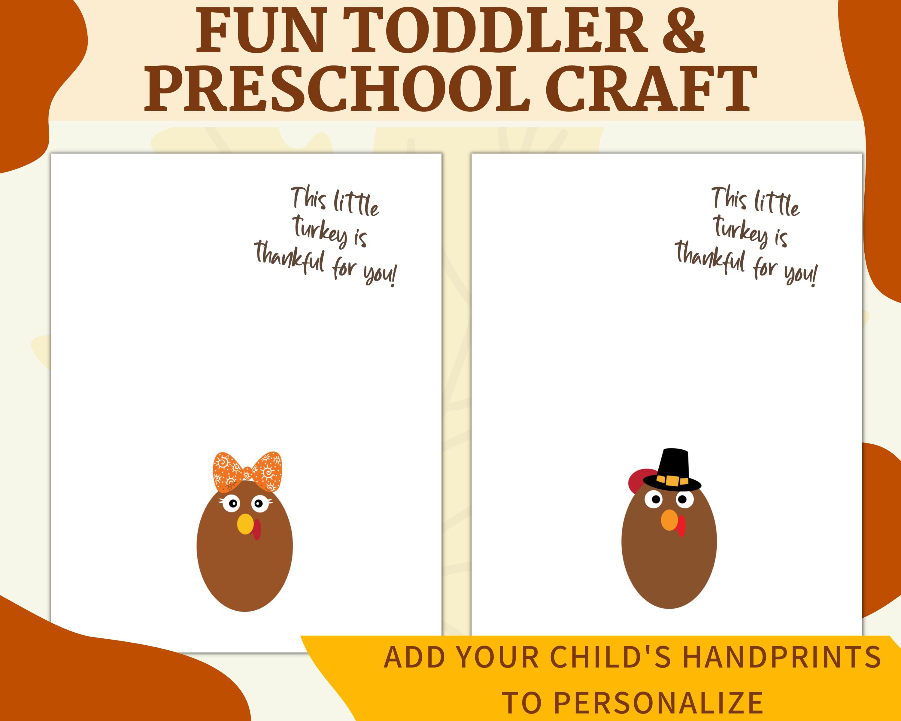 Thanksgiving Turkey Handprint Craft, Autumn Preschool and Toddler ...