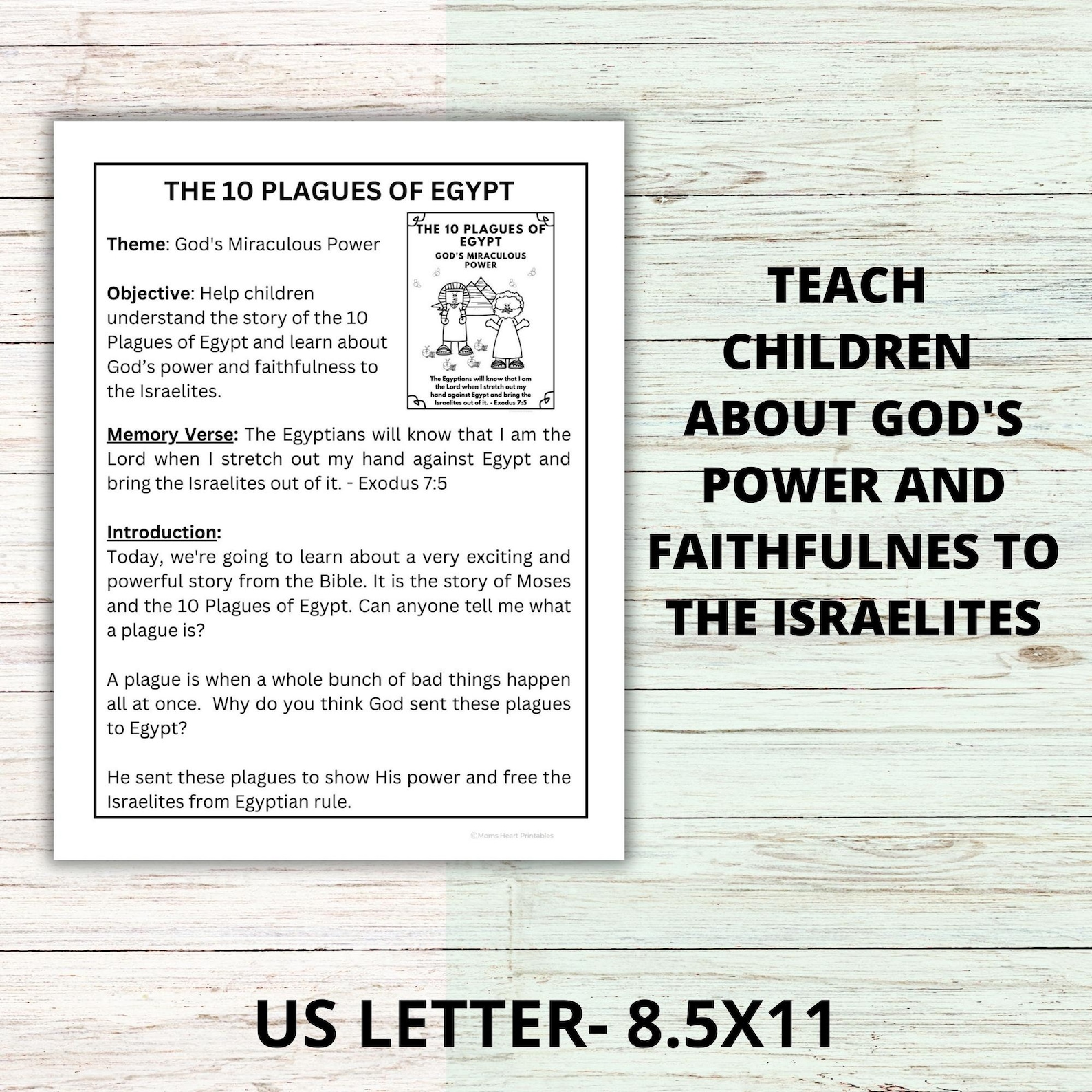 Ten Plagues of Egypt Bible Lesson and Activity, Sunday School Lesson ...