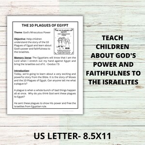 Ten Plagues of Egypt Bible Lesson and Activity, Sunday School Lesson ...