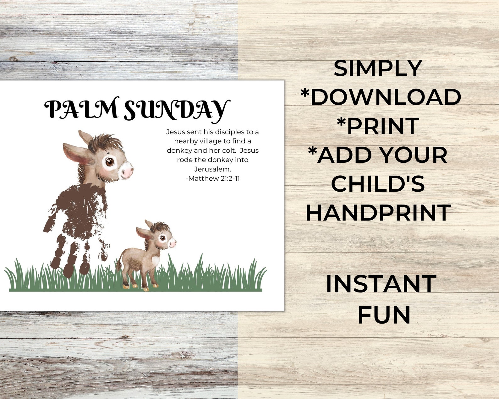 Palm Sunday Handprint Craft, Easter Sunday School Handprint Art for ...