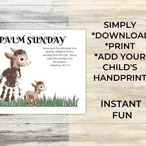 Palm Sunday Handprint Craft, Easter Sunday School Handprint Art for ...