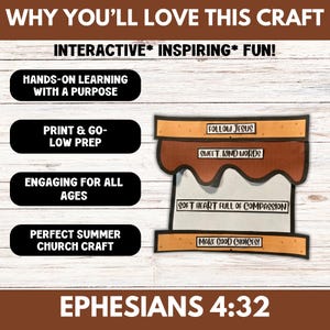 Summer VBS Bible Craft Activity Printable, S'more Like Jesus Summer ...