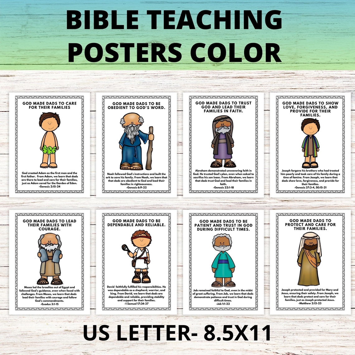 Fathers Day Bible Lesson and Craft Bundle, Sunday School Bible ...