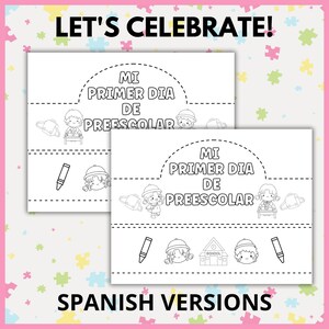 First Day of Preschool Crown Craft Activity Printable, English and ...