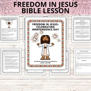 July 4th Sunday School Bible Lesson and Craft Printable, Independence ...