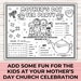Mothers Day Tea Party Bible Activity Coloring Placemat, Mothers Day ...