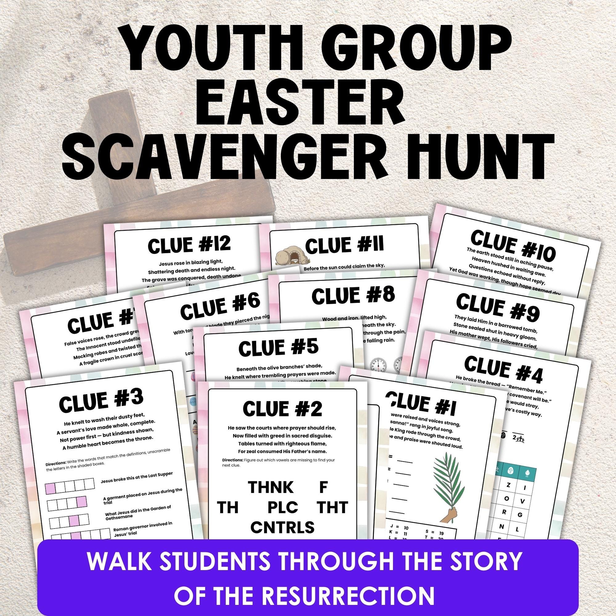Youth Group Easter Scavenger Hunt, Holy Week Resurrection Youth ...