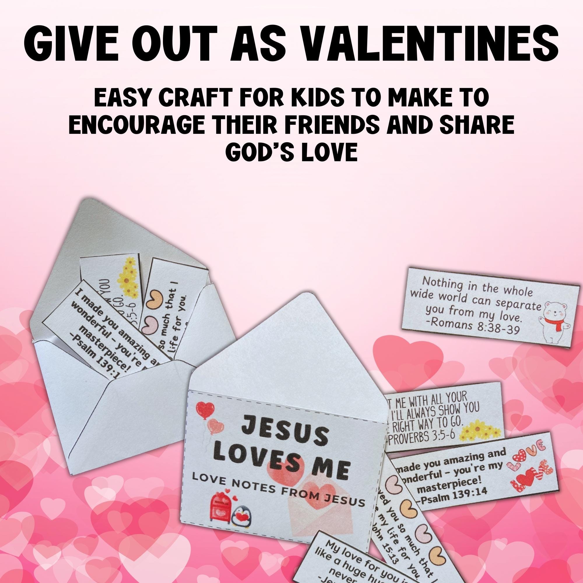 Christian Valentine Bible Love Notes From Jesus for Kids, Printable ...